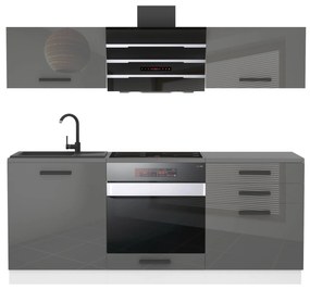 Kuchyňská linka Belini Premium Full Version
180 cm šedý lesk s pracovní deskou SOPHIA