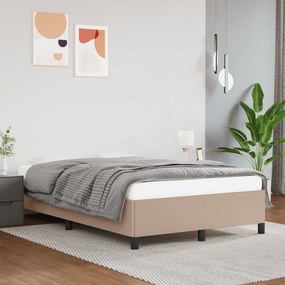 Rám postele bez matrace cappuccino 120x190 cm umělá kůže 3269650