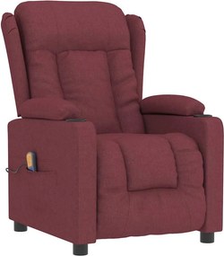 Masážní křeslo vínové textil 339061