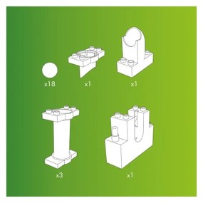 Sada přídavných dílů ke kuličkové dráze Hubelino Elevator, 24 ks