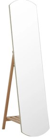 Stojací zrcadlo 35 x 150 cm světlé dřevo CHERBOURG Beliani