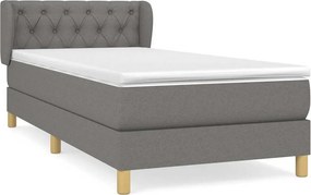 Box spring postel s matrací tmavě šedá 80 x 200 cm textil 3126998