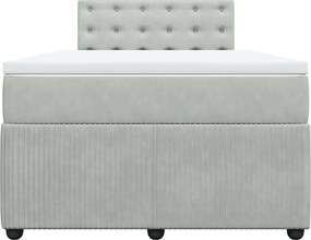Box spring postel s matrací světle šedá 120 x 200 cm samet 3287722