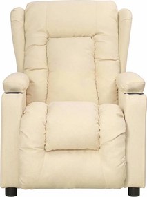 Polohovací křeslo krémové textil 339057