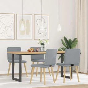 Jídelní židle 4 ks světle šedé textil 3315244