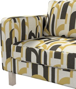Potah na křeslo IKEA Karlstad, krátký barva vícebarevná látka pletený vzor, vzorované