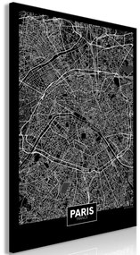 Obraz - Dark Map of Paris (1 Part) Vertical