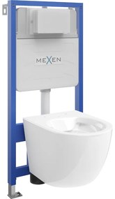 Mexen WC podomítkový set Felix Slim stojan s WC mísou Lena, Bílá - 6103322XX00