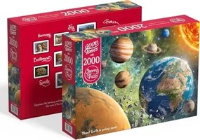 CHERRY PAZZI Puzzle Planeta Země v Galaxii / 2000 dílků / 100 x 70 cm