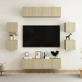8dílný set TV skříněk dub sonoma kompozitní dřevo 3078961