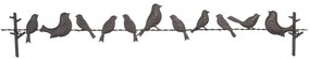 Kovová nástěnná dekorace s ptáčky - 104*2*15 cm