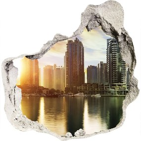 Wallmuralia Fototapeta díra na zeď 3D Dubaj západ slunce 75x75 cm