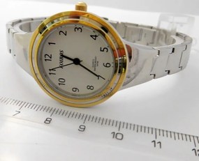 Foibos Dámské čitelné ocelové lesklé hodinky Foibos 35531 s IPG zlacením BICOLOR