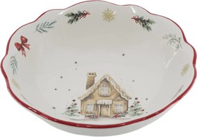 Vánoční keramická miska Chalet de Noël – Ø 14*4,5 cm / 300ml