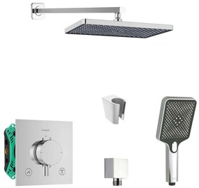 SANITINO - Sprchový set s termostatem a tělesem pod omítku Hansgrohe, příslušenství kielle, chrom SANI21HKK012