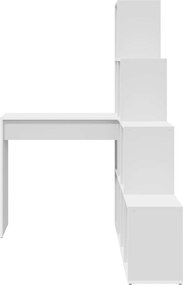 Rohový psací stůl s policí Bílá 101,5 x 149,5 x 149,5 cm 3337241