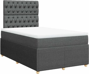 Box spring postel s matrací tmavě šedá 120x200 cm textil 3294331