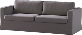 Potah na pohovku IKEA Karlstad 3-místná, nerozkládací, dlouhý barva hnědá látka sametová