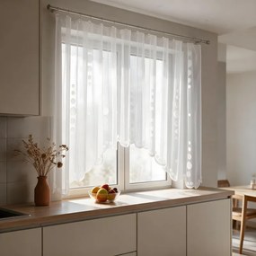 Hotova žakárová oblouková záclona bílá 160x300 Ervi 15260