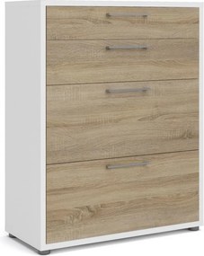 Skříň Modulo 89 x 40 x 113 cm, zásuvky, bílá / dub sonoma