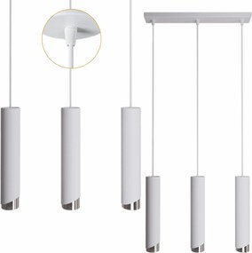 Závěsná Stropní lampa Lustr Stropní Svítidlo Tuba Kov Led GU10 Loft Moderní