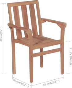 vidaXL Zahradní židle 2 ks podušky masivní teakové dřevo [3062234] Barva: krémová