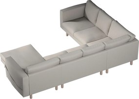 Potah na pohovku IKEA Norsborg rohová, 5-místná se šezlongem barva šedá látka pletený vzor