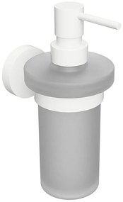 Sapho X-ROUND WHITE dávkovač mýdla 230ml, mléčné sklo, bílá mat XR101W