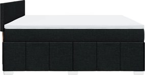 Box spring postel s matrací černá 180x200 cm textil 3287142