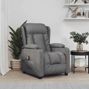 Masážní křeslo tmavě šedé textil 339059