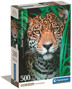 Clementoni - Puzzle 500Jaguar v džungli Compact