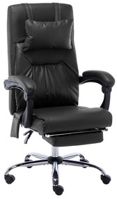 Masážní kancelářská židle černá umělá kůže,  20296