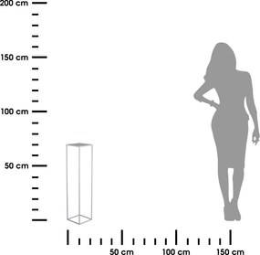 STOJAN NA KVĚTINÁČ SIMPLE 70X24X24 CM ŠEDÁ
