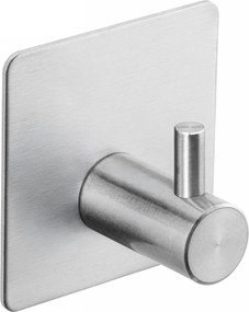 Erga Pad, samolepící háčky na ručníky bez vrtání, 4 ks, 4,5 × 4,5 cm, stříbrná matná, ERG-YKA-CH.PAD4-CHR
