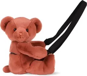 DOUDOU Plyšová taška přes rameno Medvídek terakotový / 30 cm / od 2 le