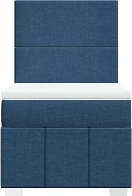 Box spring postel s matrací modrá 90x200 cm textil 3291550