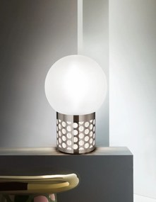 Slamp Atmosfera Small Pewter, designová lampička s cínovou základnou, 2xG9, průměr 20cm