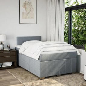 Box spring postel s matrací světle šedá 120x190 cm textil 3289300