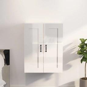 Závěsná nástěnná skříňka bílá s vysokým leskem 69,5x32,5x90 cm