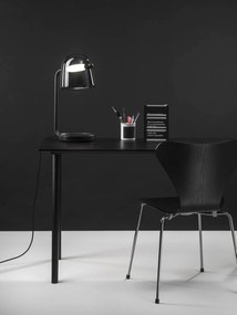 Stolní lampa Brokis Mona small table PC950, 5000K Kabel: Textilní bílý, Povrch Montury: Černý matný komaxit, Barva skla: Opalín