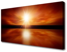 Obraz na plátně Slunce Nebe Voda Krajina 120x60 cm