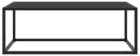 vidaXL Marketos Konferenční stolek černý s černým sklem 100 x 50 x 35 cm
