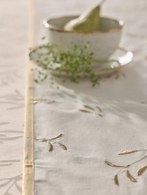 Sinsay - Běhoun na stůl s rostlinným vzorem - krémová