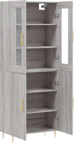 Skříň highboard šedá sonoma 69,5 x 34 x 180 cm kompozitní dřevo 3198207