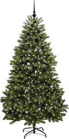 Umělý vánoční stromeček 210 cm 300 LED Teplá bílá PVC a ocel 3395695