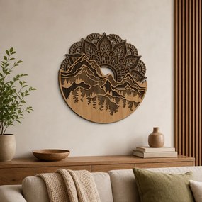 dřevo života 3 vrstvá mandala HORY Zvolte rozměr (cm): 80x80, Zvolte barvu dekoru: Buk-Ořech-Wenge