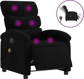 Elektrické masážní polohovací křeslo černé textil 3203968