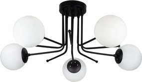 Černé stropní svítidlo Squid Lighting Star, výška 34 cm