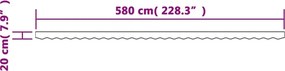 vidaXL Náhradní volán k markýze pruhy 6 m [367797] Barva: Modro-bílá