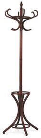 Dřevěný stojanový věšák tmavě hnědá, 52 x 186 cm